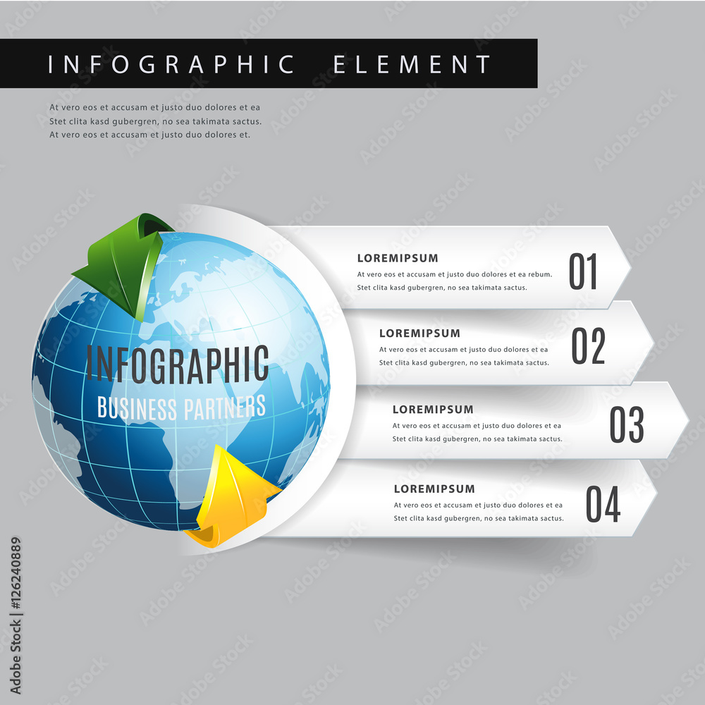 World modern arrow infographic.education and business concept design ...