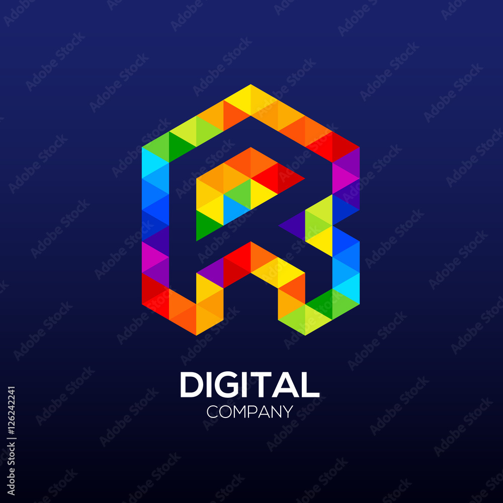 Letter R Logo Design.Hexagon logo Stock Vector | Adobe Stock