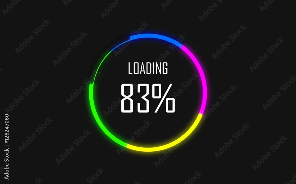 Colorful Loading Circle Progress Loading Bar Ui Indicator Loading Text Loading Progress