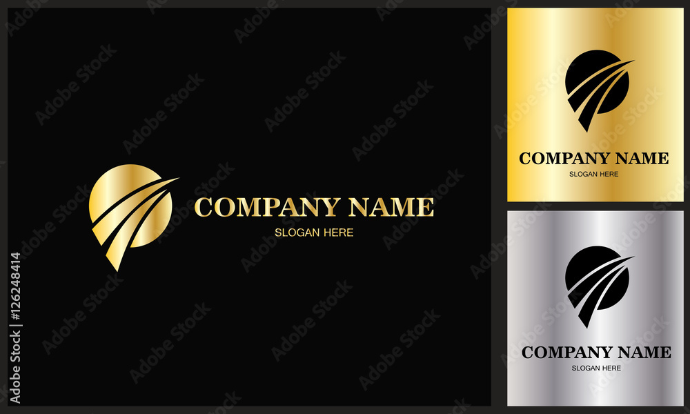 round circle swirl gold logo Stock Vector | Adobe Stock