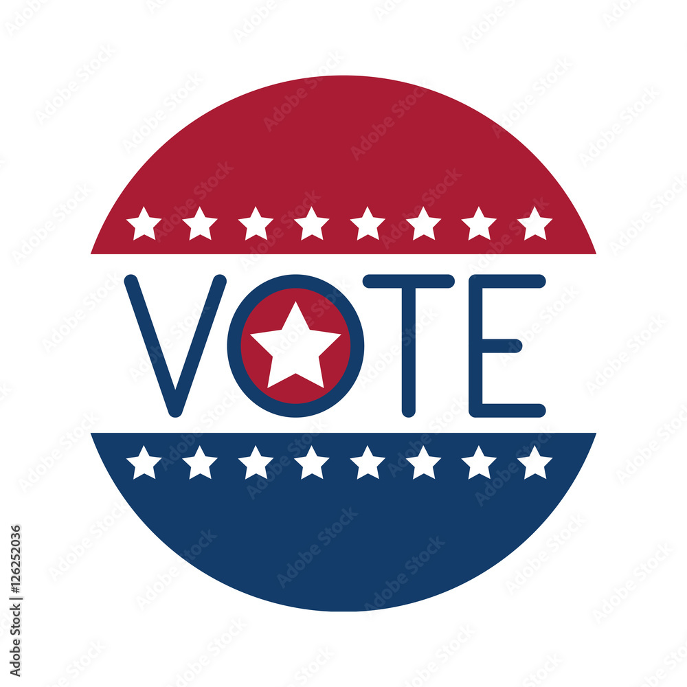 Star icon. Vote president election government and campaign theme ...