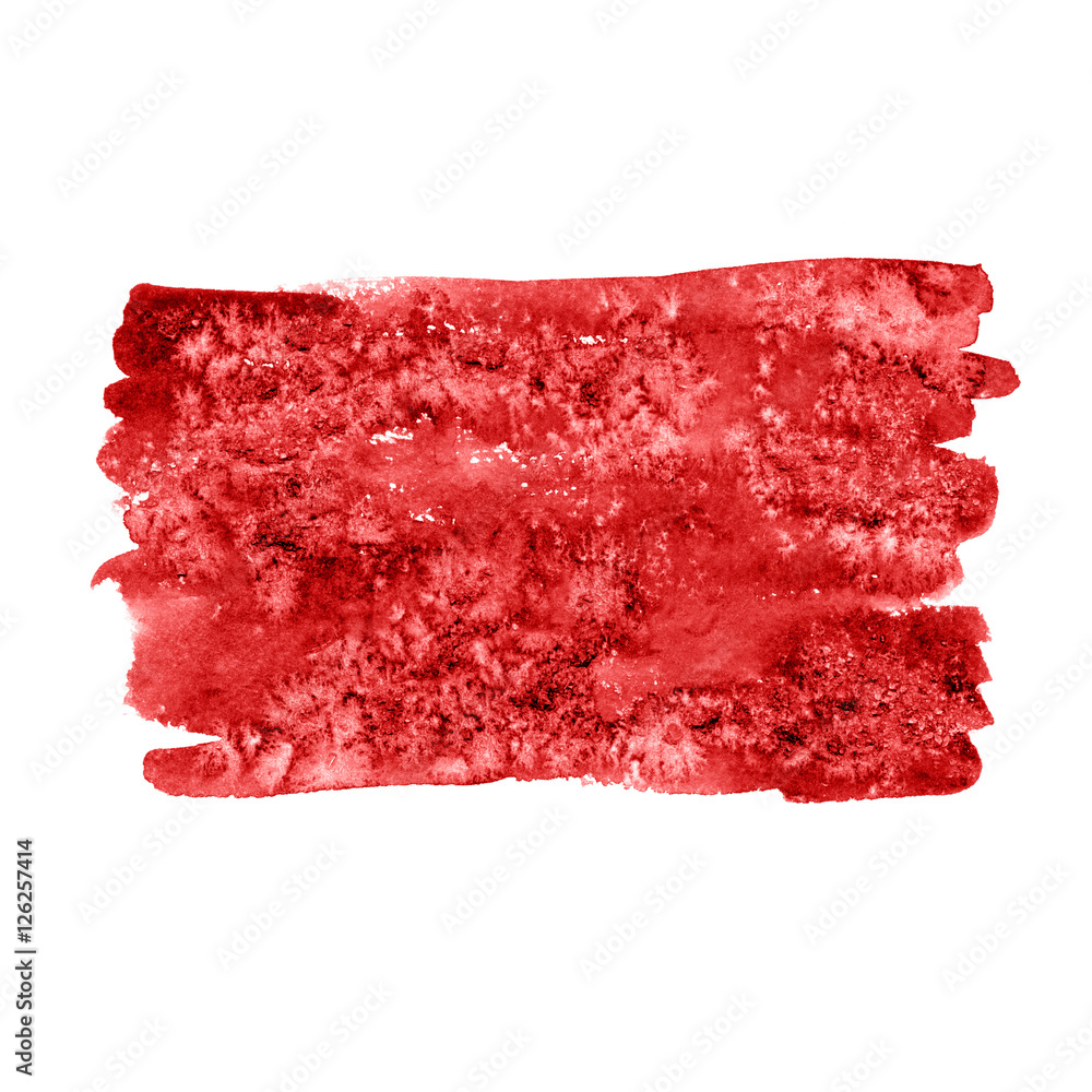 Red watercolor texture. Abstract hand painted backdrop. isolated on ...