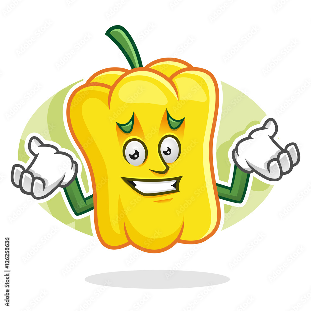 Feeling sorry bell pepper mascot, bell pepper character, bell pepper ...