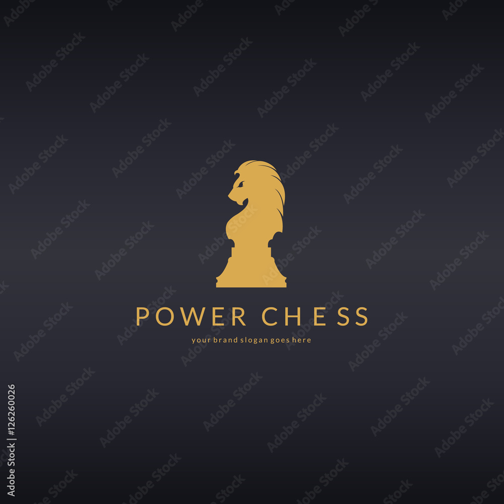 Lion logo. Lion chess logotype Stock Vector | Adobe Stock