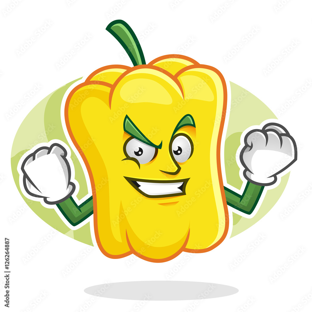Strong bell pepper mascot, bell pepper character, bell pepper cartoon ...