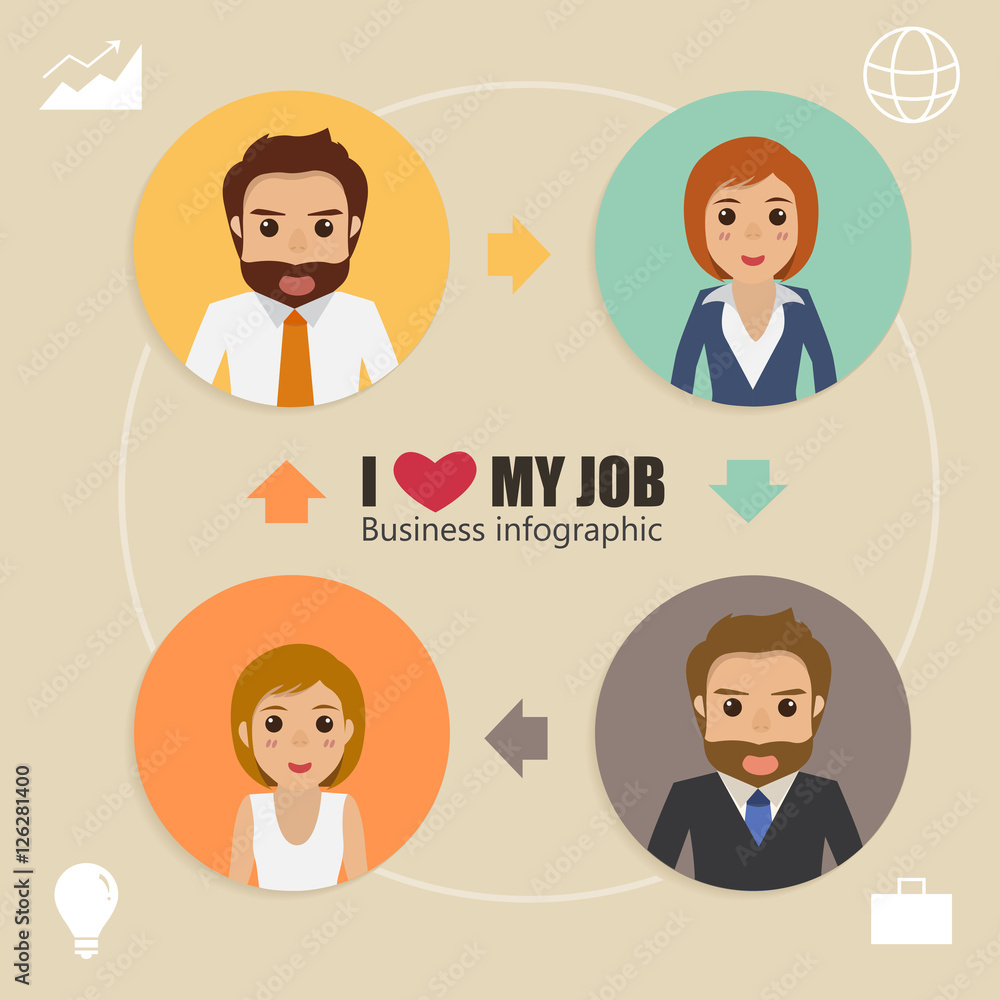 business people infographic character. Stock Vector | Adobe Stock