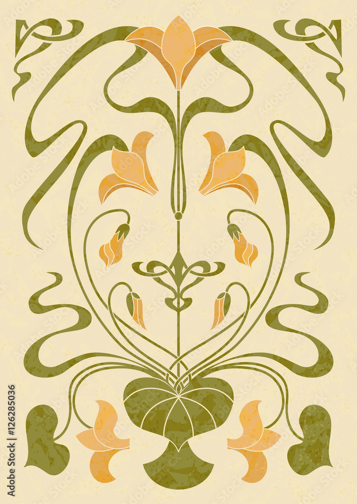 Art Nouveau Flower Design