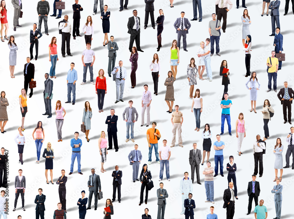 Many the isolated portraits of people Stock Photo | Adobe Stock