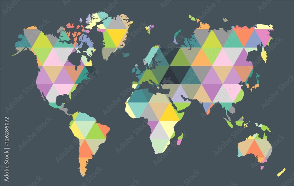World Diversity Triangle map Stock Vector | Adobe Stock