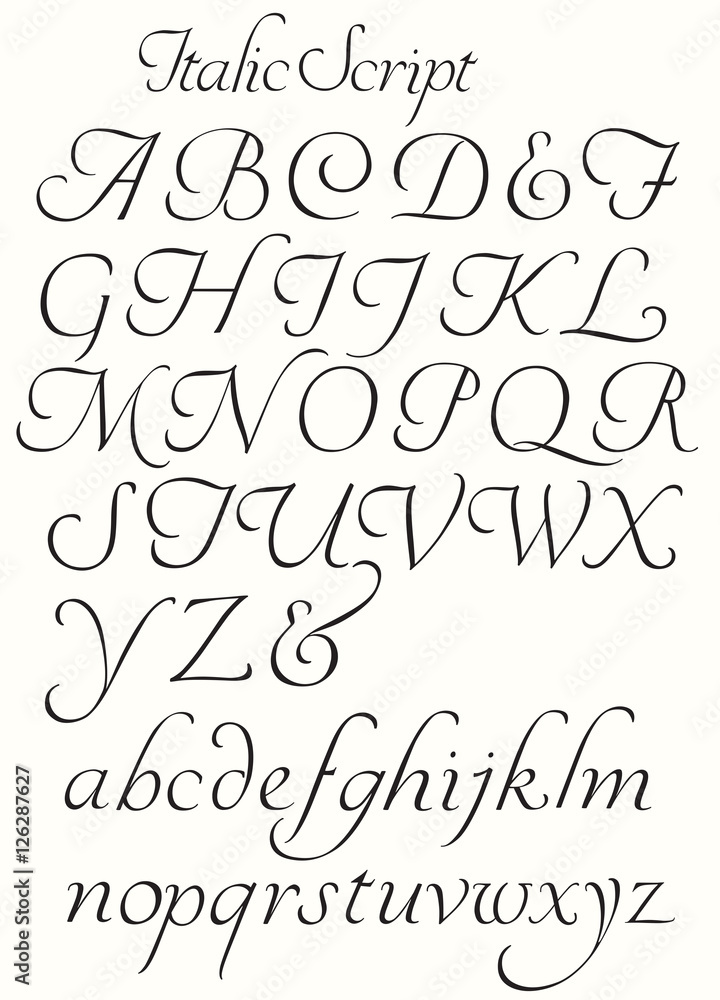 Italic Script Font