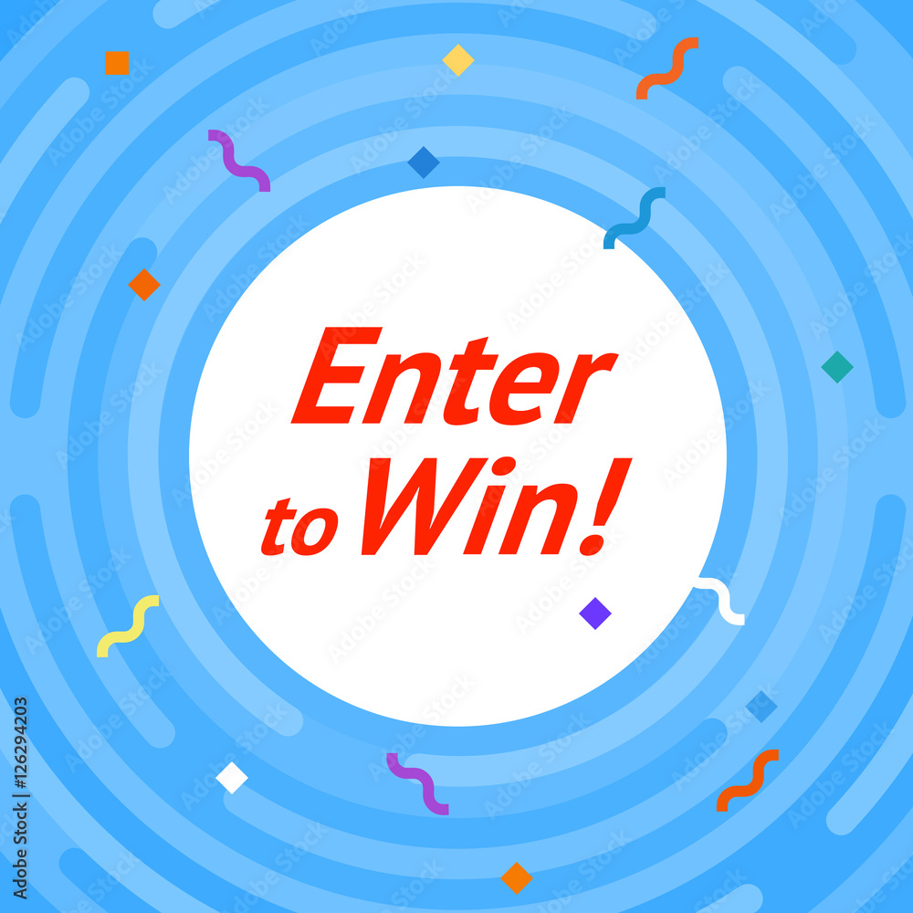 Winer sign. Congratulations win banner. Flat vector win illustration ...
