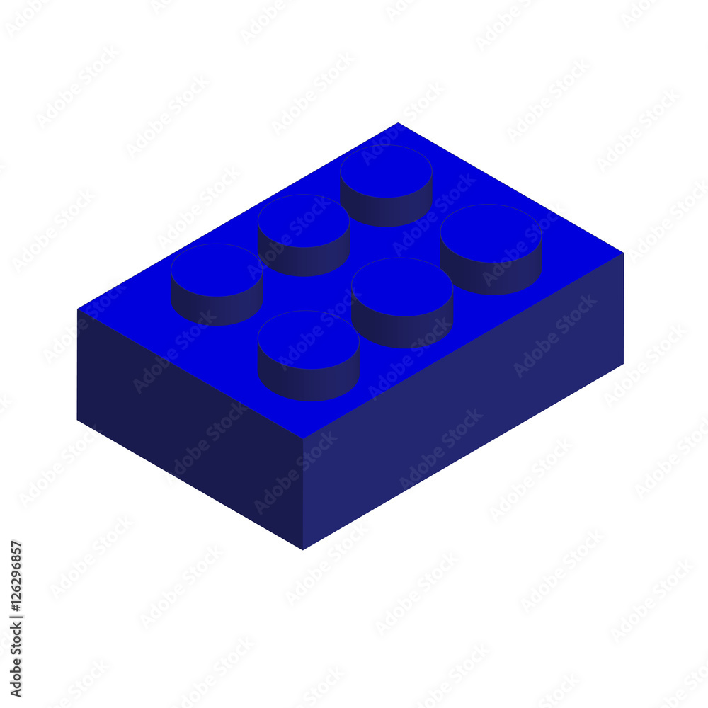 Blue Lego Stock Vector | Adobe Stock