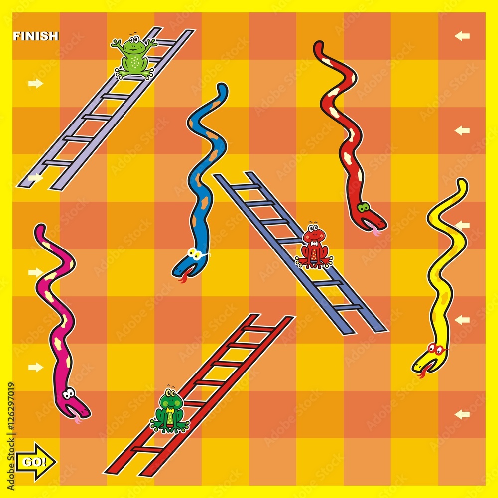 game, snakes and frogs Stock Vector | Adobe Stock