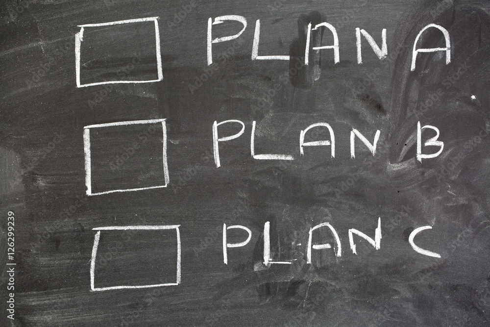 Plan A-B-C Stock Photo | Adobe Stock