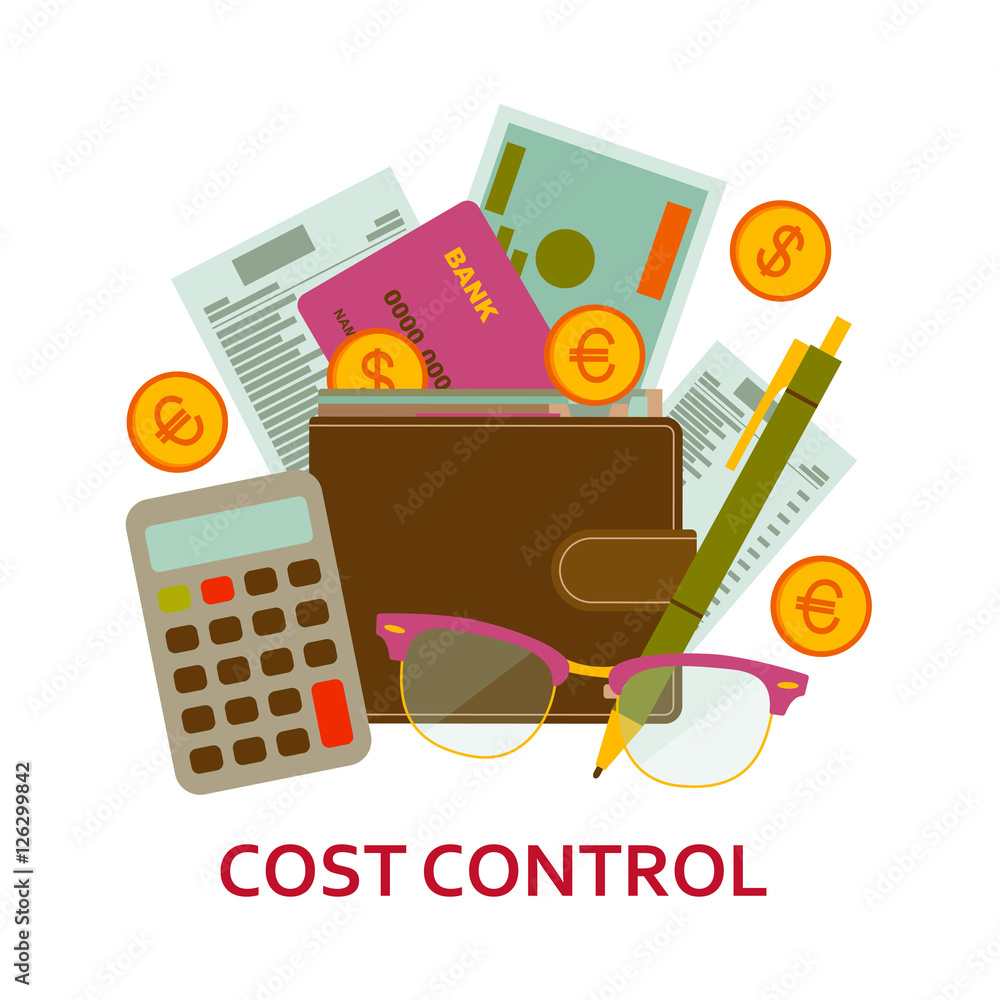 Cost control concept in flat style. Modern design for web banners, web ...