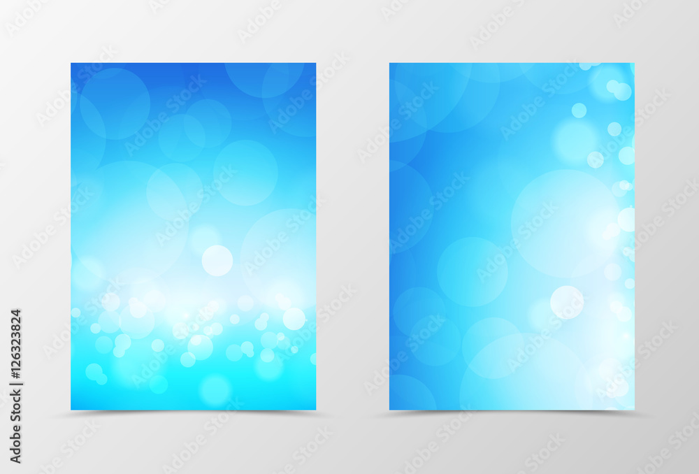 Front and back light flyer template design Stock Vector | Adobe Stock