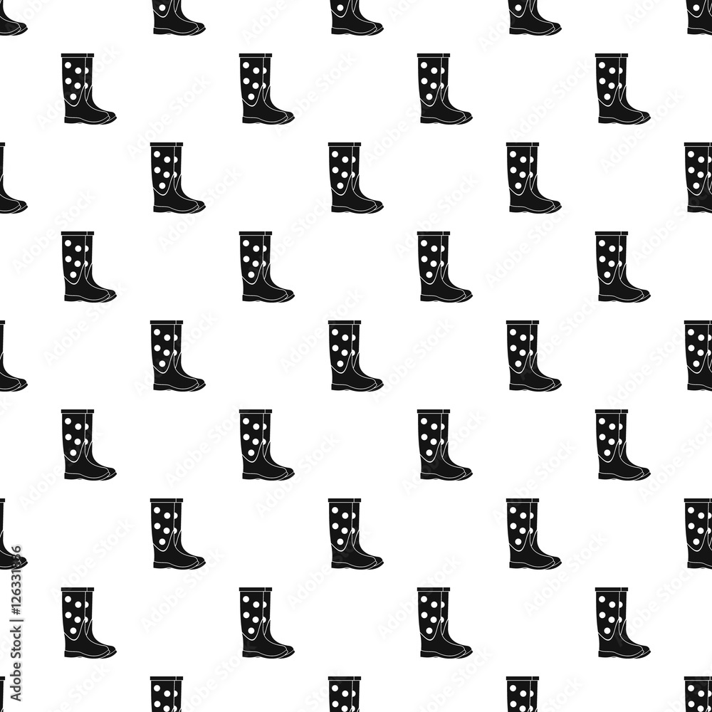 Rubber boot pattern. Simple illustration of rubber boot vector pattern ...