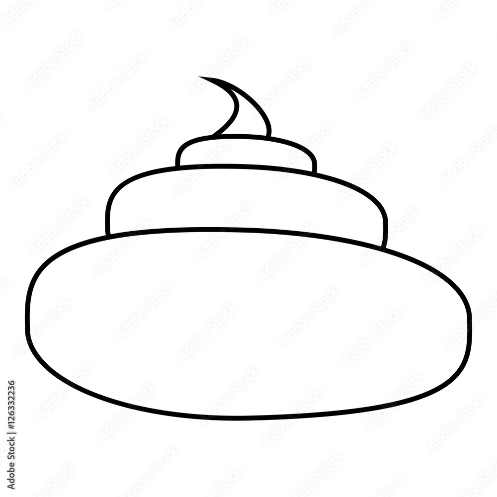 Turd icon. Outline illustration of turd vector icon for web design ...