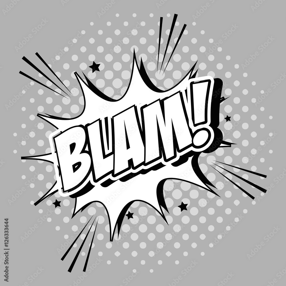 Bubble pop art of blam icon. Comic communication retro and expression ...