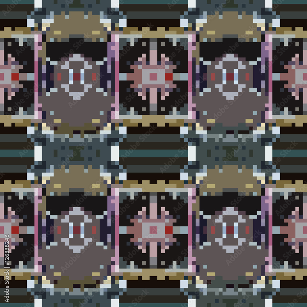 seamless tileable pixel texture pattern Stock Illustration | Adobe Stock