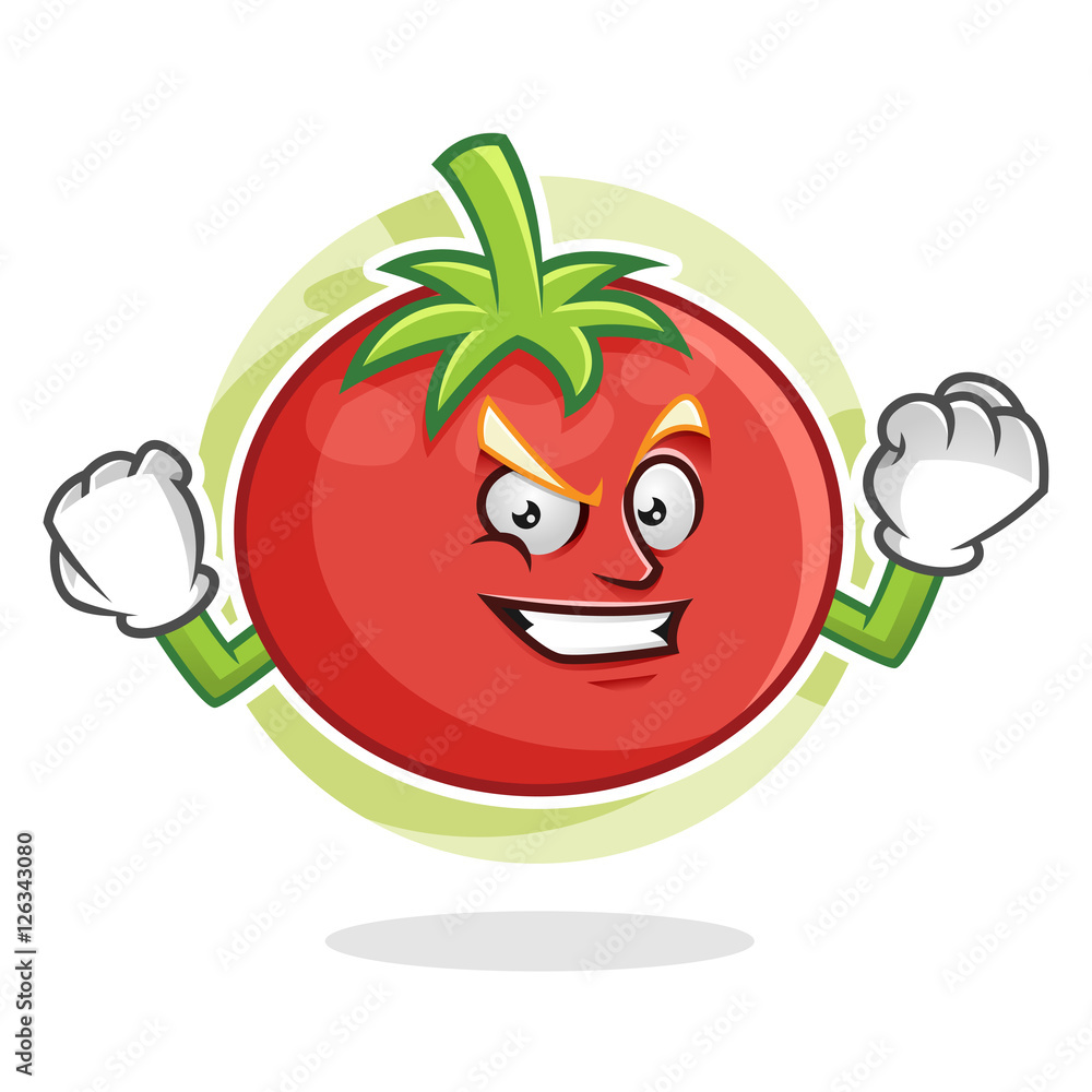 Strong and confident tomato mascot, tomato character, tomato cartoon ...