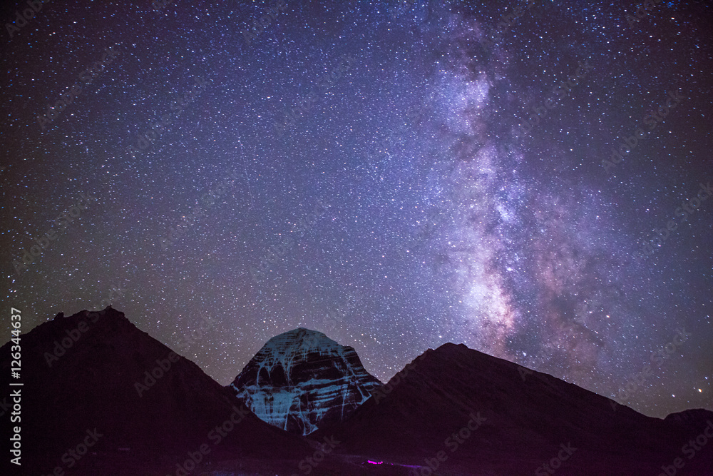 Milkyway on the Mt.Kailash in Tibet Stock Photo | Adobe Stock
