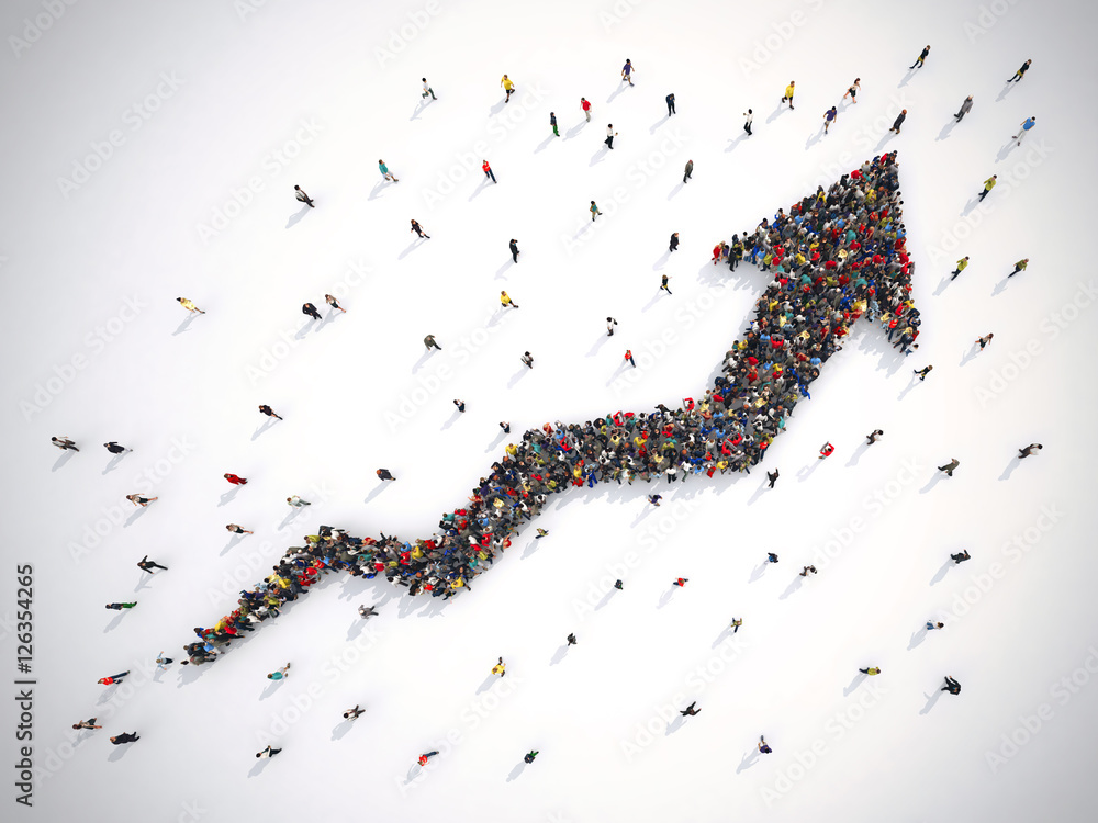 Arrow people. 3D Rendering Stock Illustration | Adobe Stock