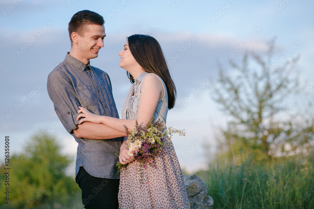 couple on nature Stock Photo | Adobe Stock