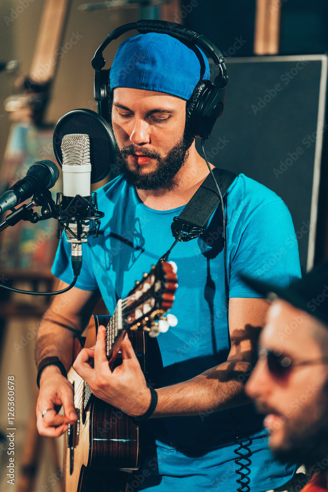 Music singer , Rock music singer Stock Photo | Adobe Stock