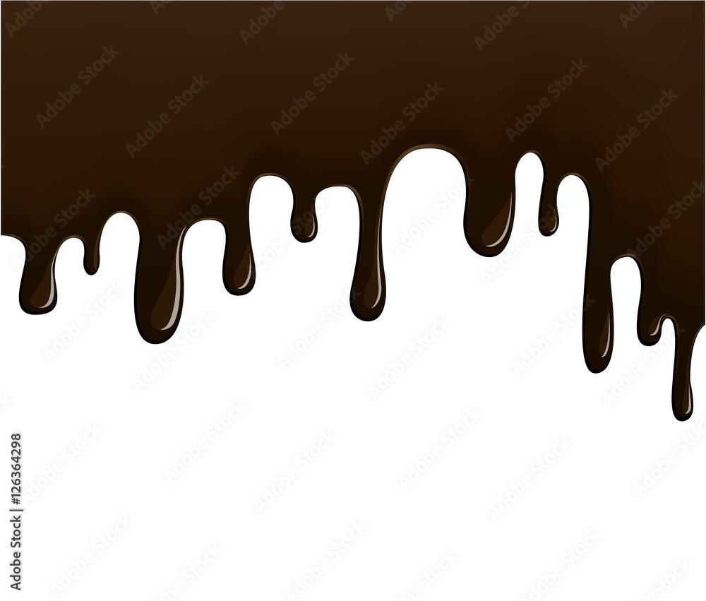 black chocolate flowing background Stock Vector | Adobe Stock