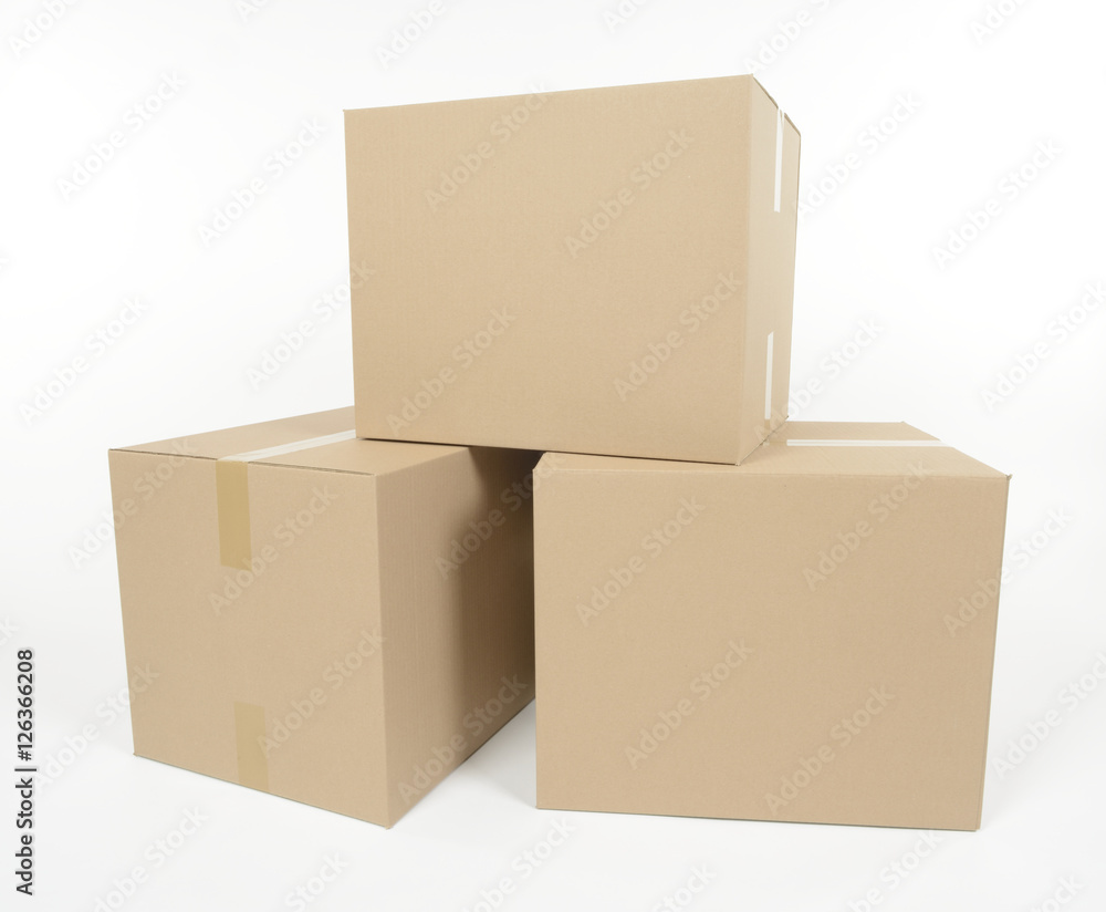 Cajas de cartón apiladas Stock Photo | Adobe Stock