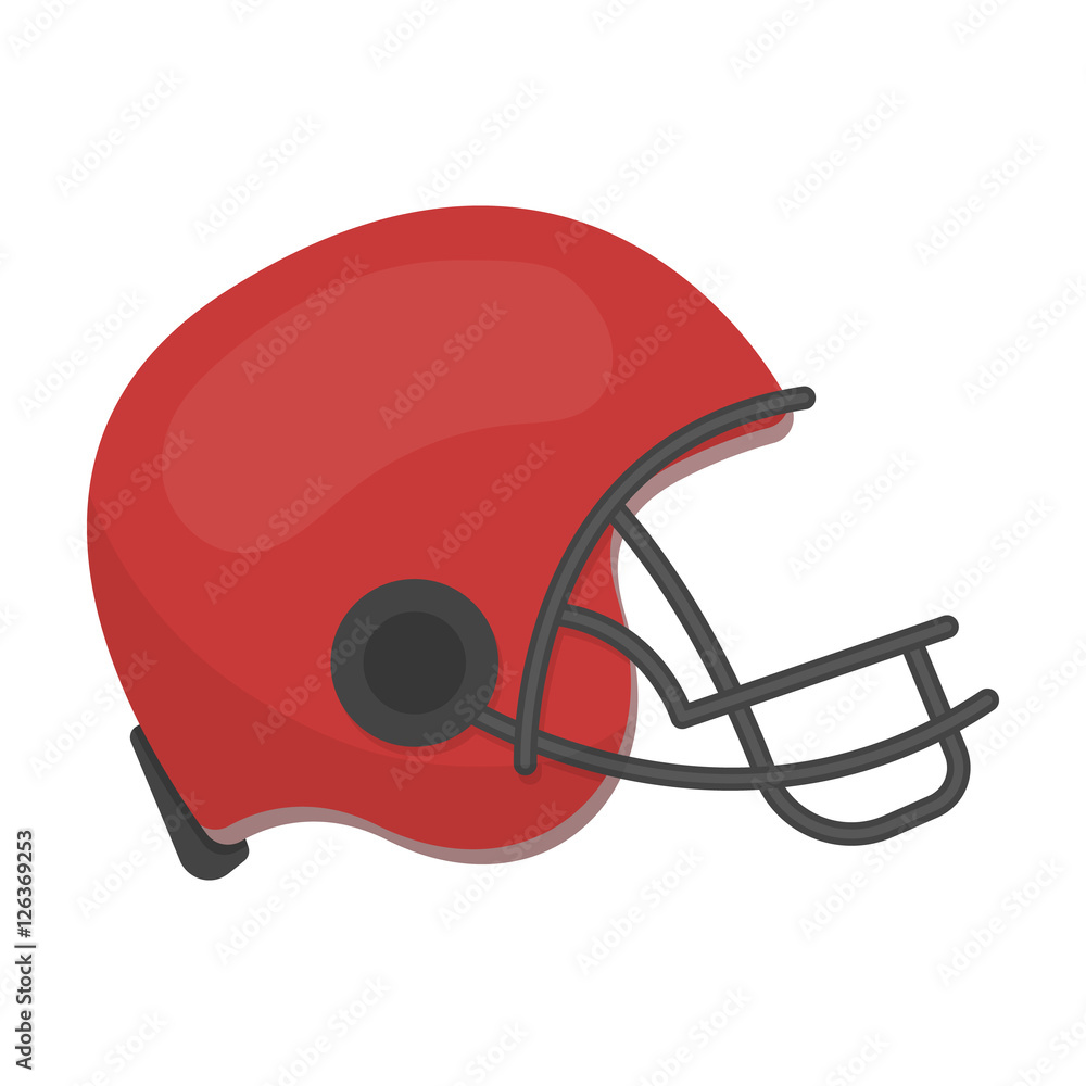 American football helmet icon in cartoon style isolated on white ...