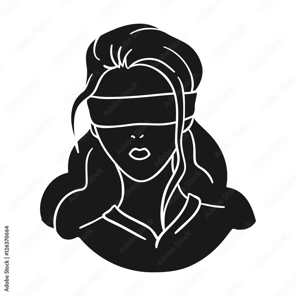 Hostage icon in black style isolated on white background. Crime symbol ...