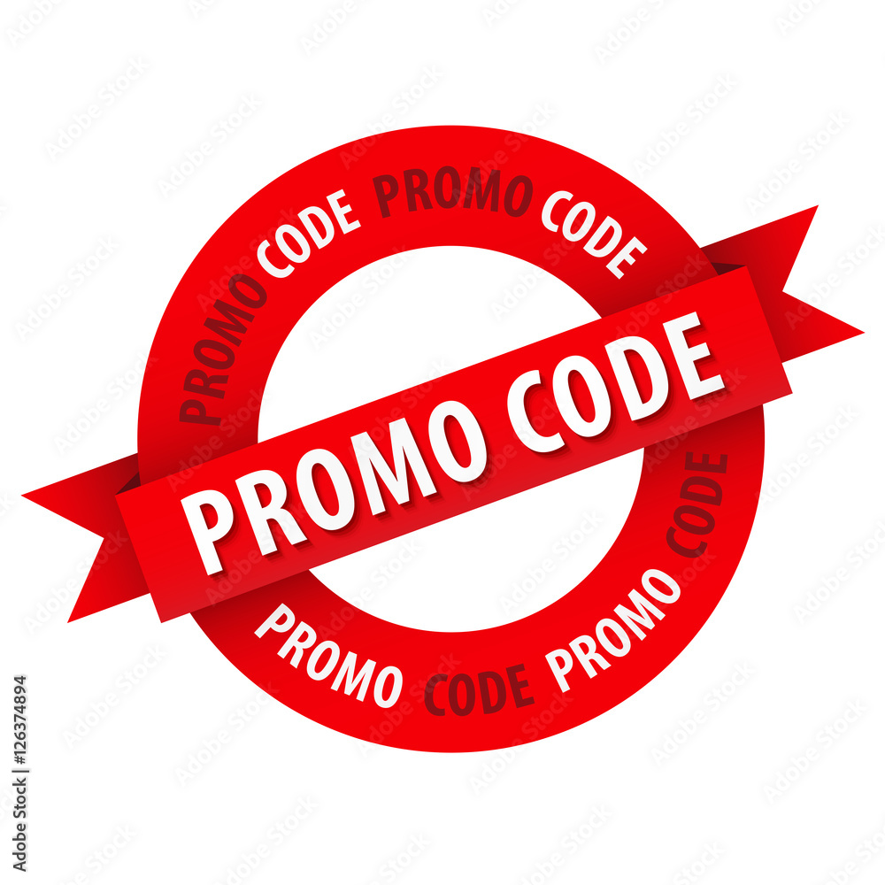 PROMO CODE Red Vector Marketing Stamp Stock Vector | Adobe Stock