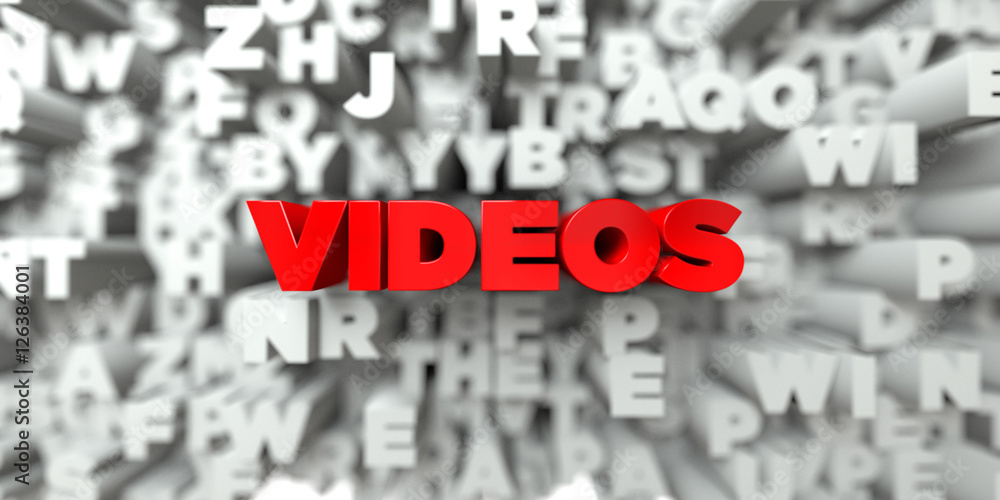 VIDEOS - Red text on typography background - 3D rendered royalty free ...