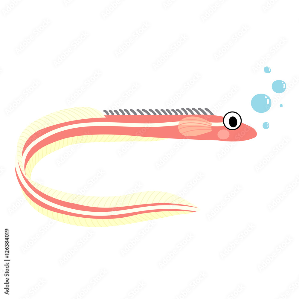 Quillfish animal cartoon character. Isolated on white background ...