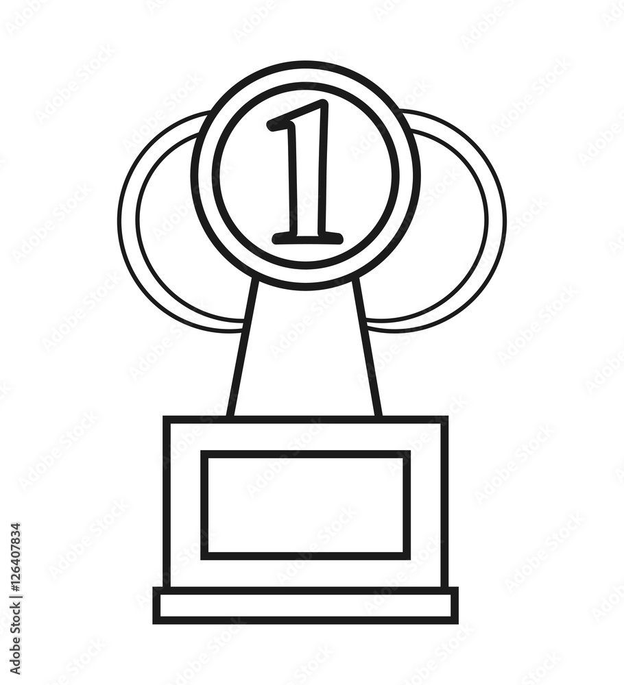 Trophy for number one. Winner competition success price and award theme ...