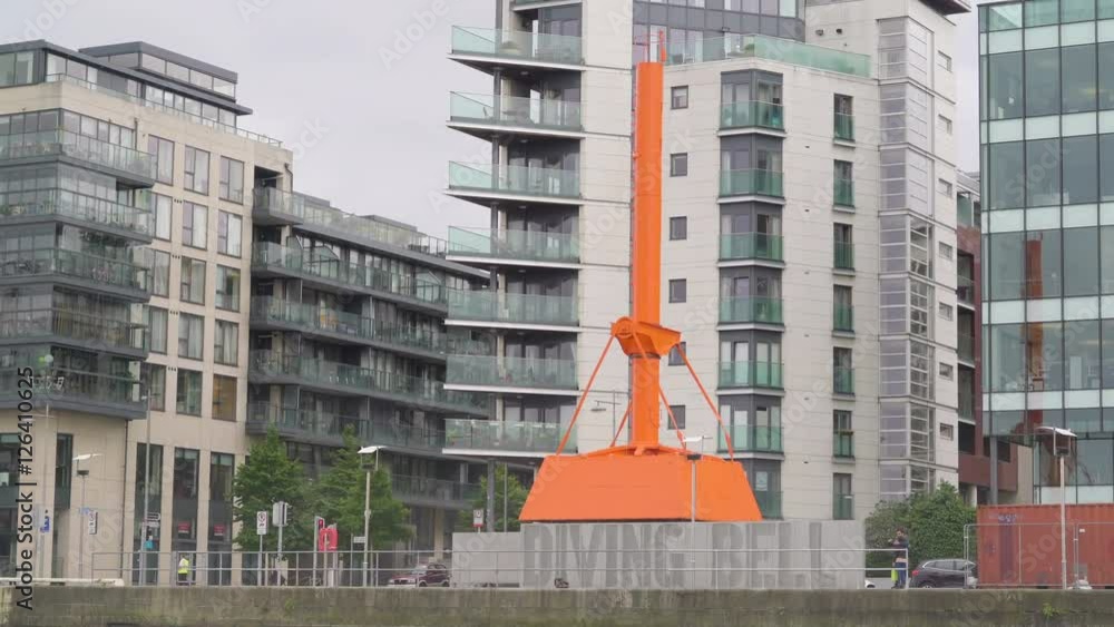 The big Diving Bell in the city of Dublin. The diving bell located on ...