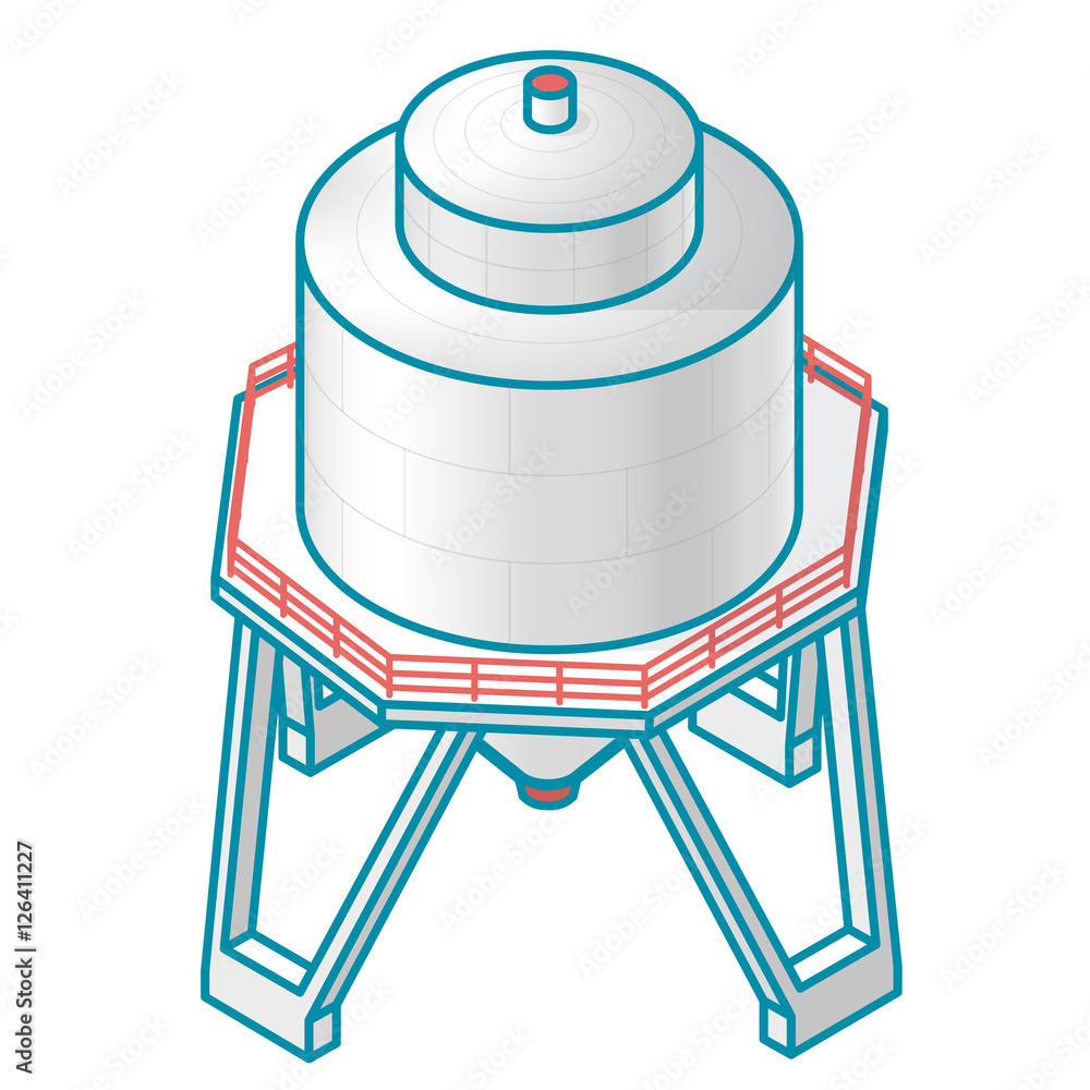 Tank for storing water, gas, oil, oxygen and other solid fuels. Part of ...
