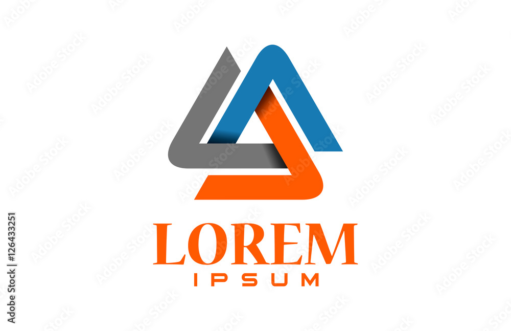 abstract trigonal logo Stock Vector | Adobe Stock