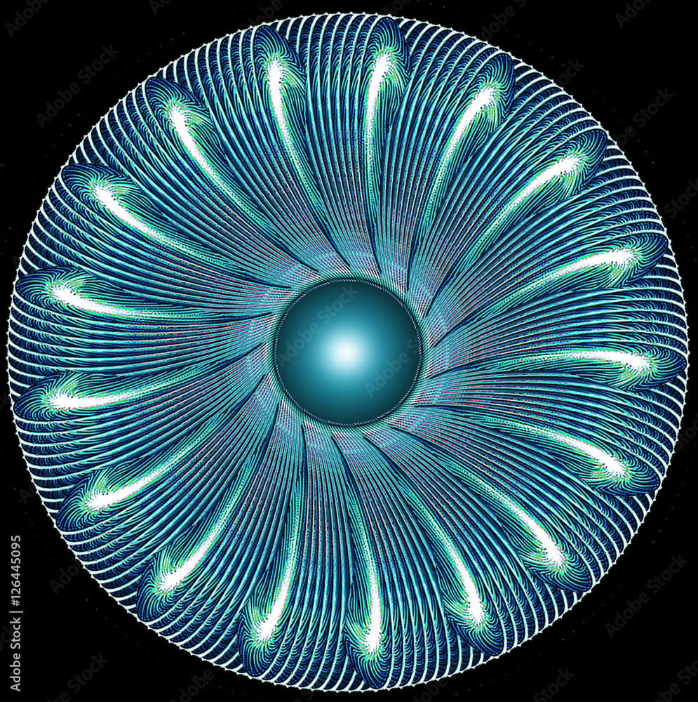 circulo azul con fondo negro Stock Photo | Adobe Stock