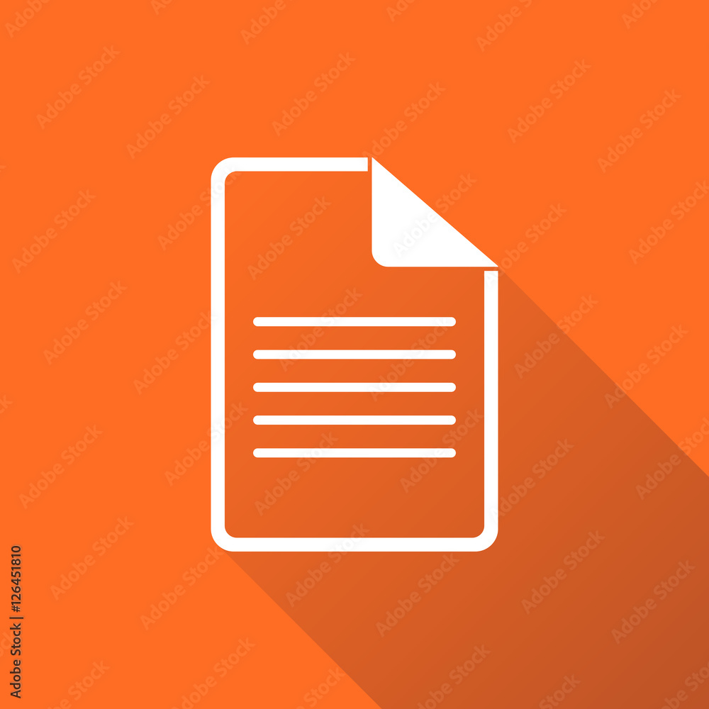 Document icon vector flat illustration. Isolated documents symbol ...