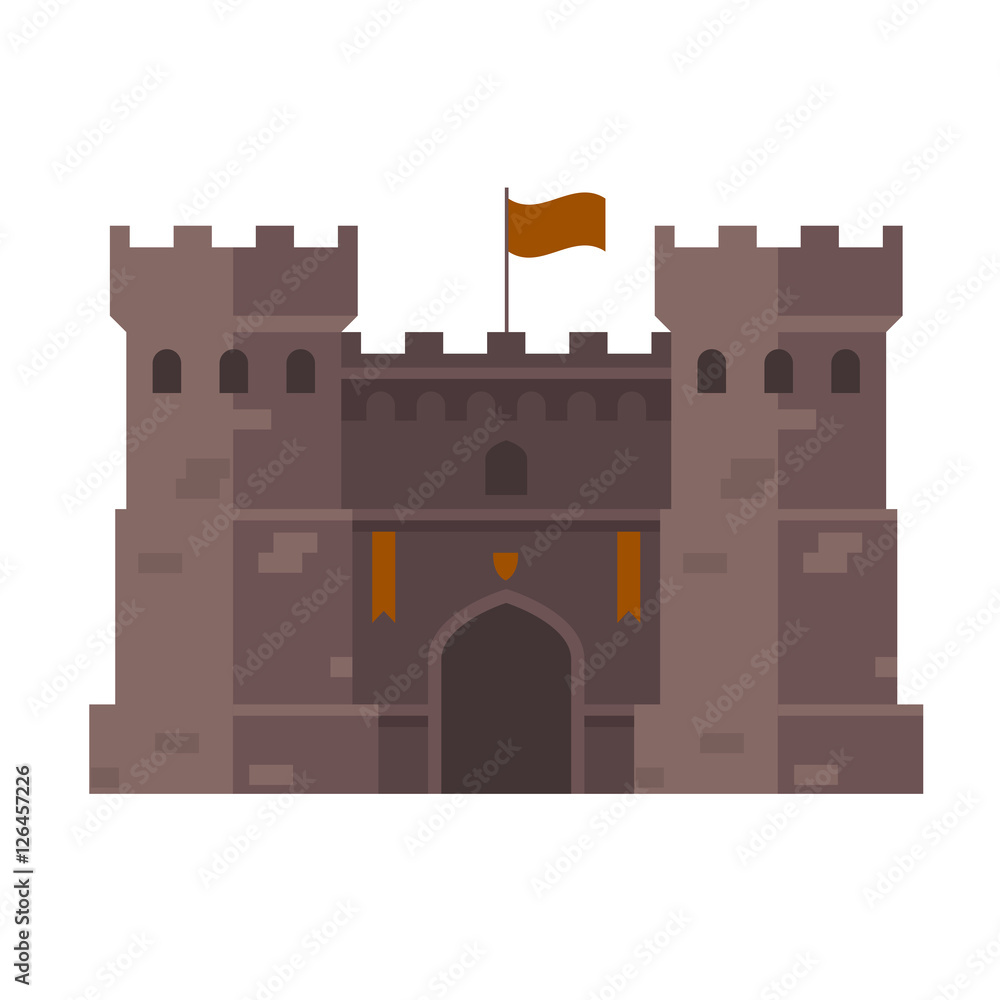 Poster Medieval stronghold - old fortress towers – Wall Art | UkPosters