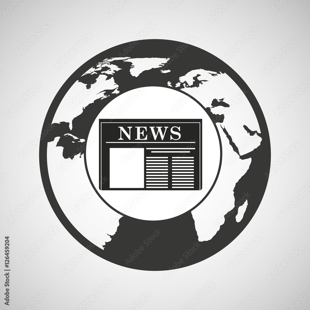 globe news concept icon graphic vector illustration eps 10 Stock Vector ...