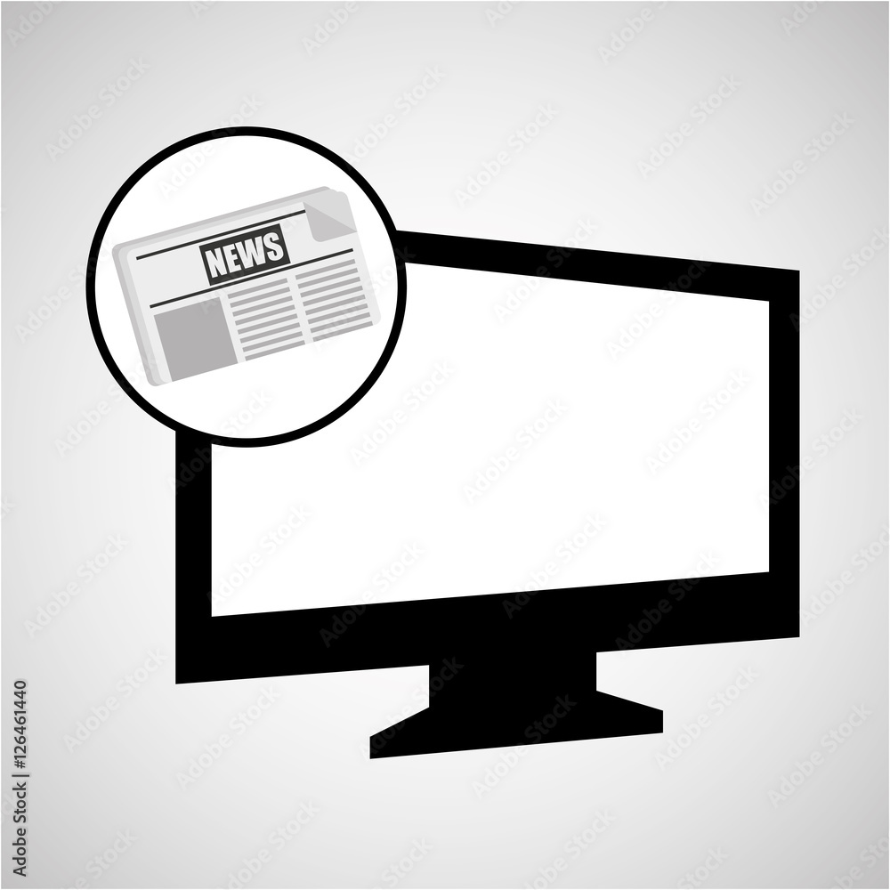 computer news journal graphic vector illustration eps 10 Stock Vector ...