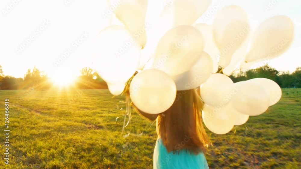 Happy Child Girl 8 9 Years Old Running Across Field And Spinning With happy-child-girl-8-9-years-old-running-across-field-and-spinning-with