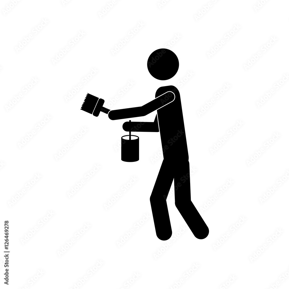 person painting icon image vector illustration design design Stock ...