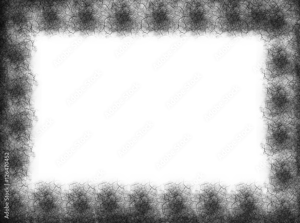 Black Frame. Black strokes form a graphic frame around a white ...