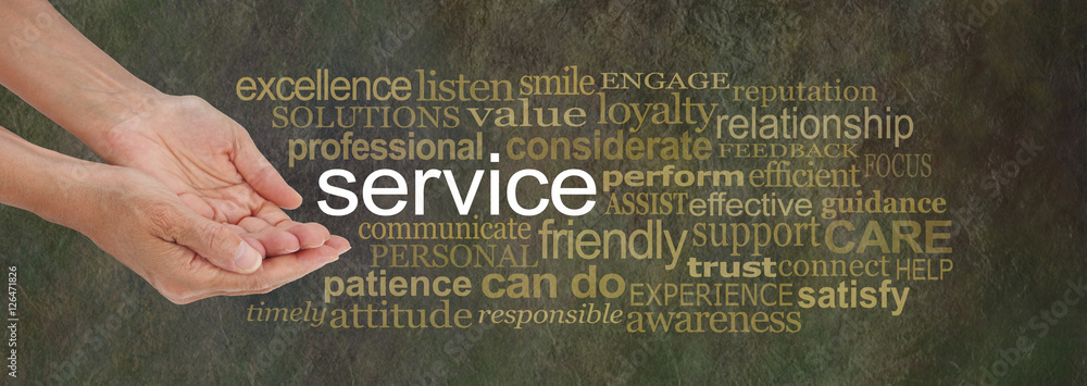 Offering Service word cloud - female hands in cupped offering gesture ...