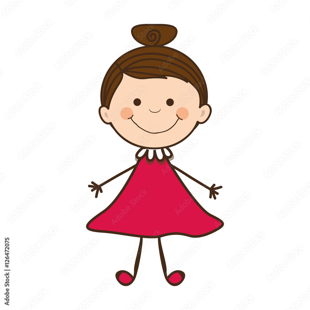 girl child icon image vector illustration design Stock Vector | Adobe Stock